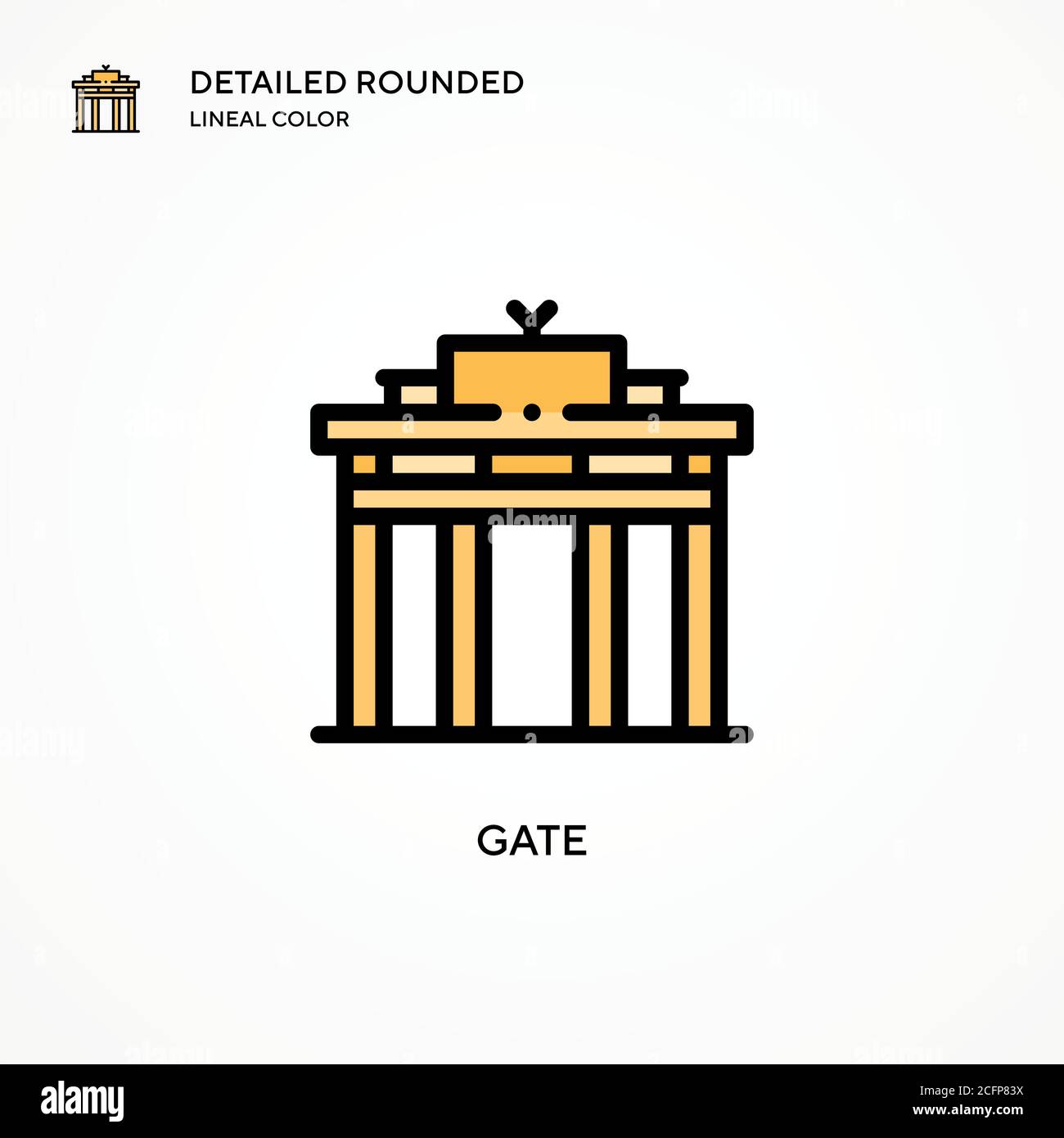 Gate vector icon. Modern vector illustration concepts. Easy to edit and ...