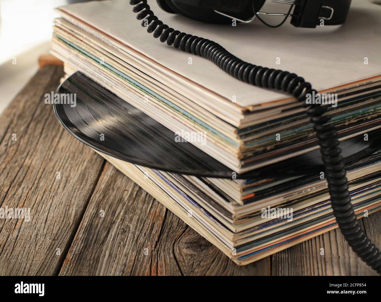 Favorite forgotten vinyl records in a stack Stock Photo - Alamy