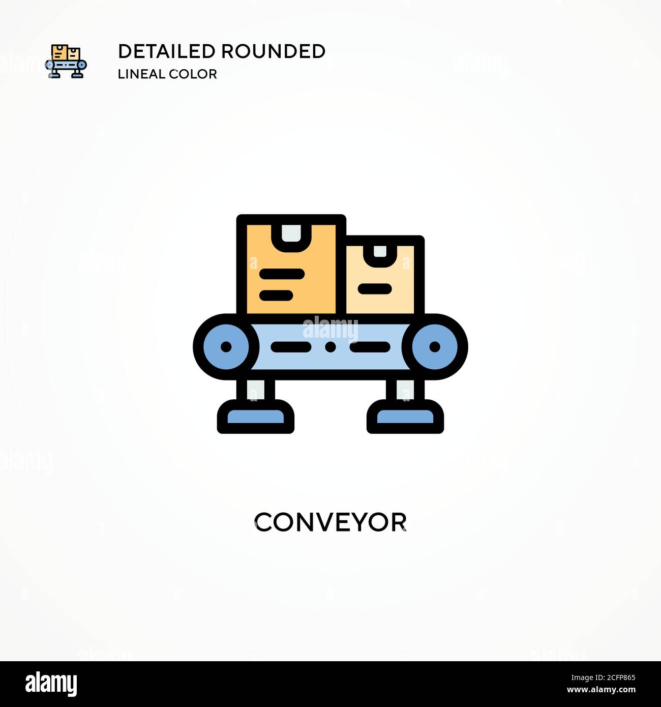 Conveyor vector icon. Modern vector illustration concepts. Easy to edit ...