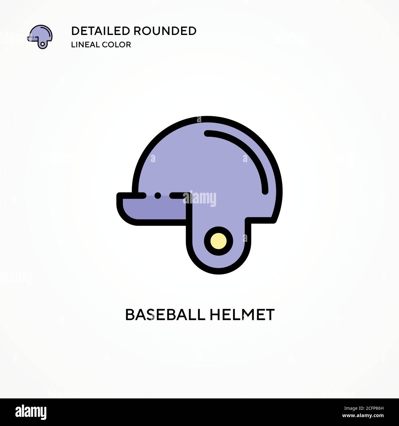 Baseball helmet vector icon. Modern vector illustration concepts. Easy ...
