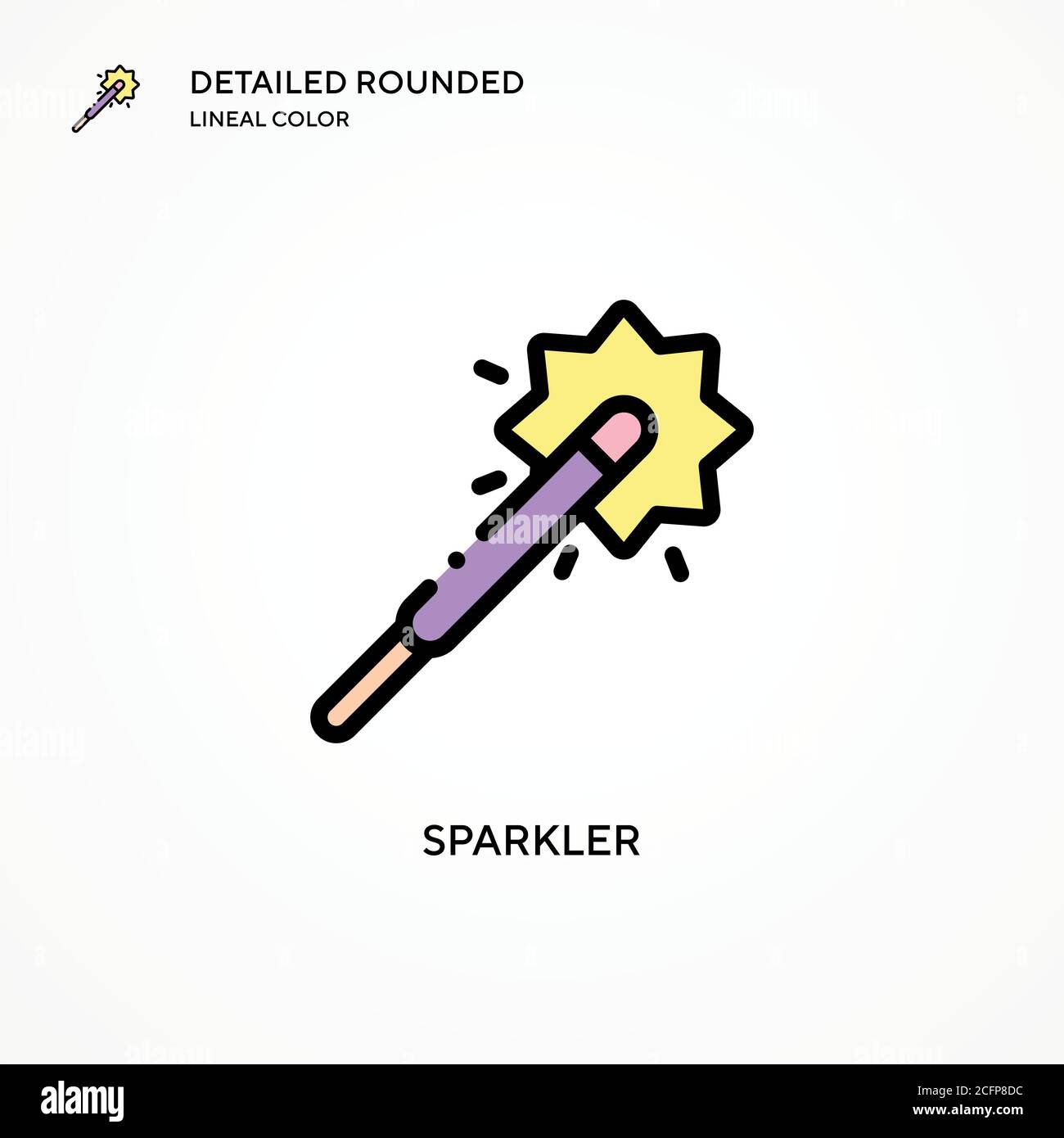 Sparkler vector icon. Modern vector illustration concepts. Easy to edit ...