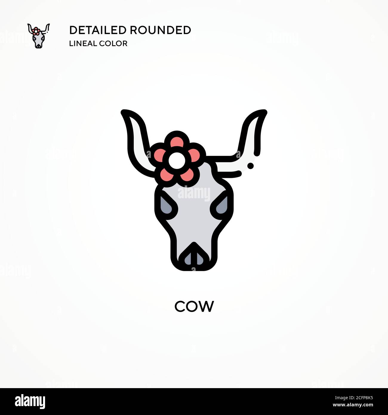 Summer cow portrait Stock Vector Images - Alamy