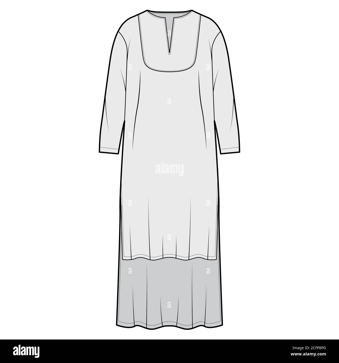 Long kaftan Stock Vector Images - Alamy