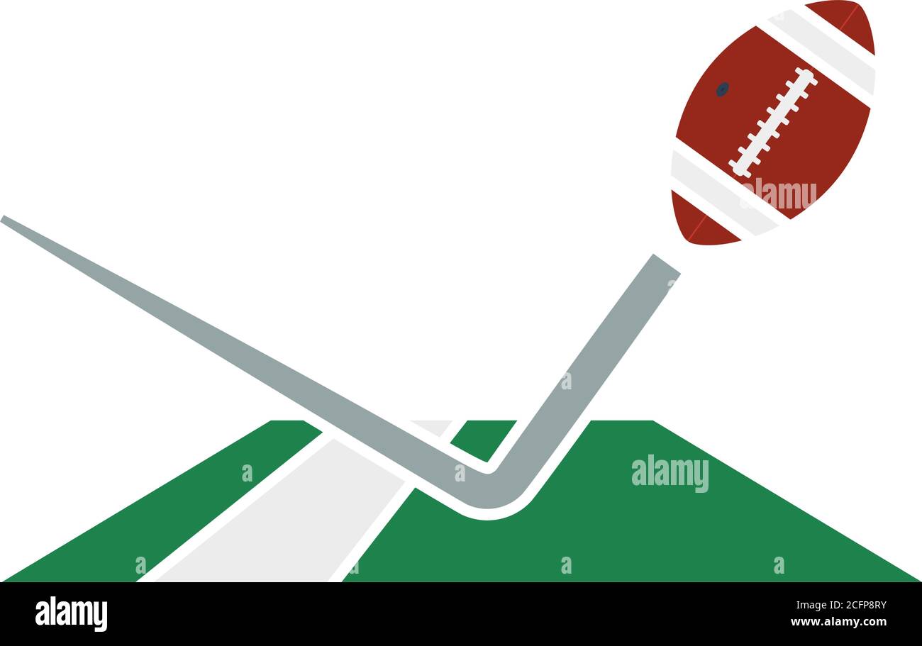 American Football Touchdown Icon. Flat Color Design. Vector ...