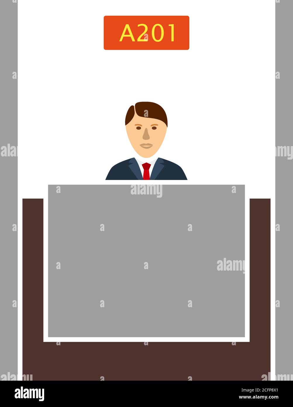 Clerk employee table Cut Out Stock Images & Pictures - Alamy
