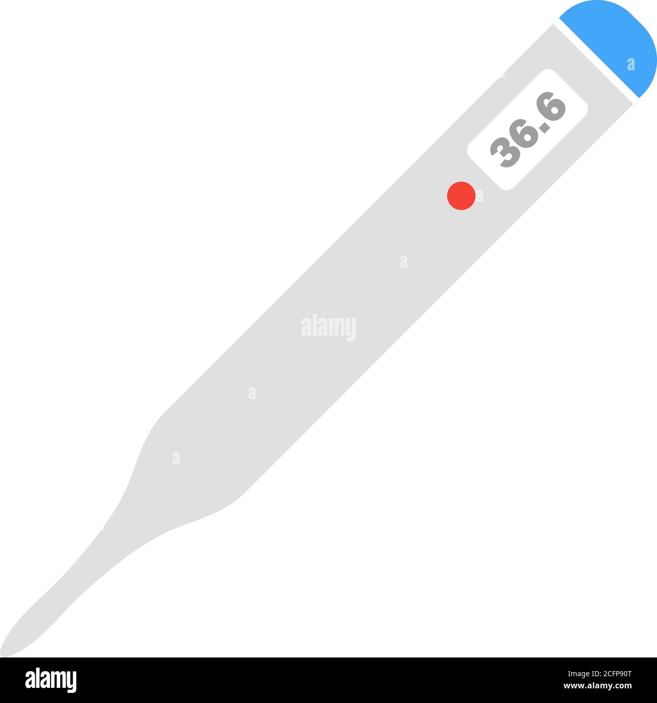 Medical Thermometer Icon. Flat Color Design. Vector Illustration Stock Vector Image & Art - Alamy