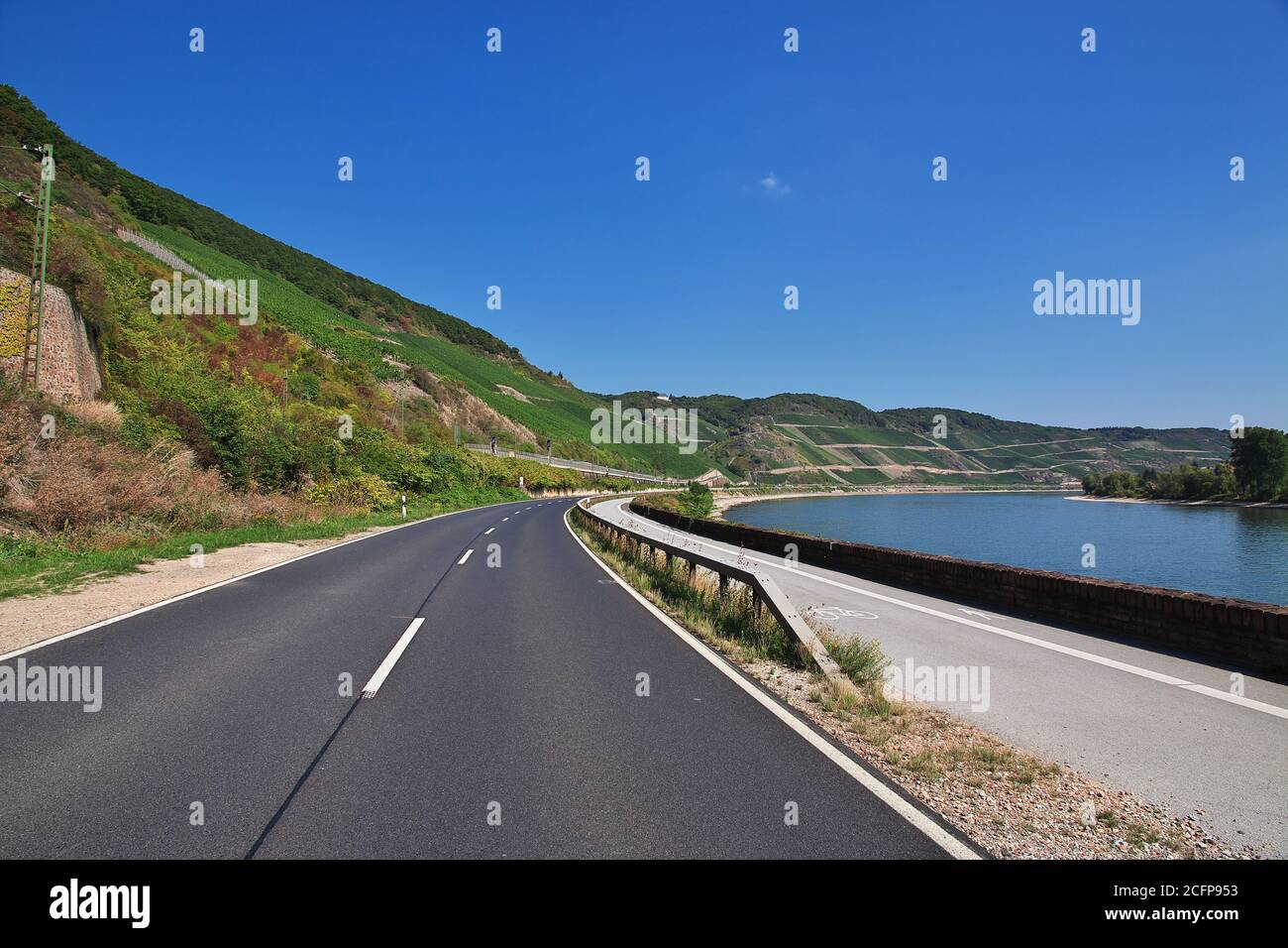 Rhine waterfront road hi-res stock photography and images - Alamy