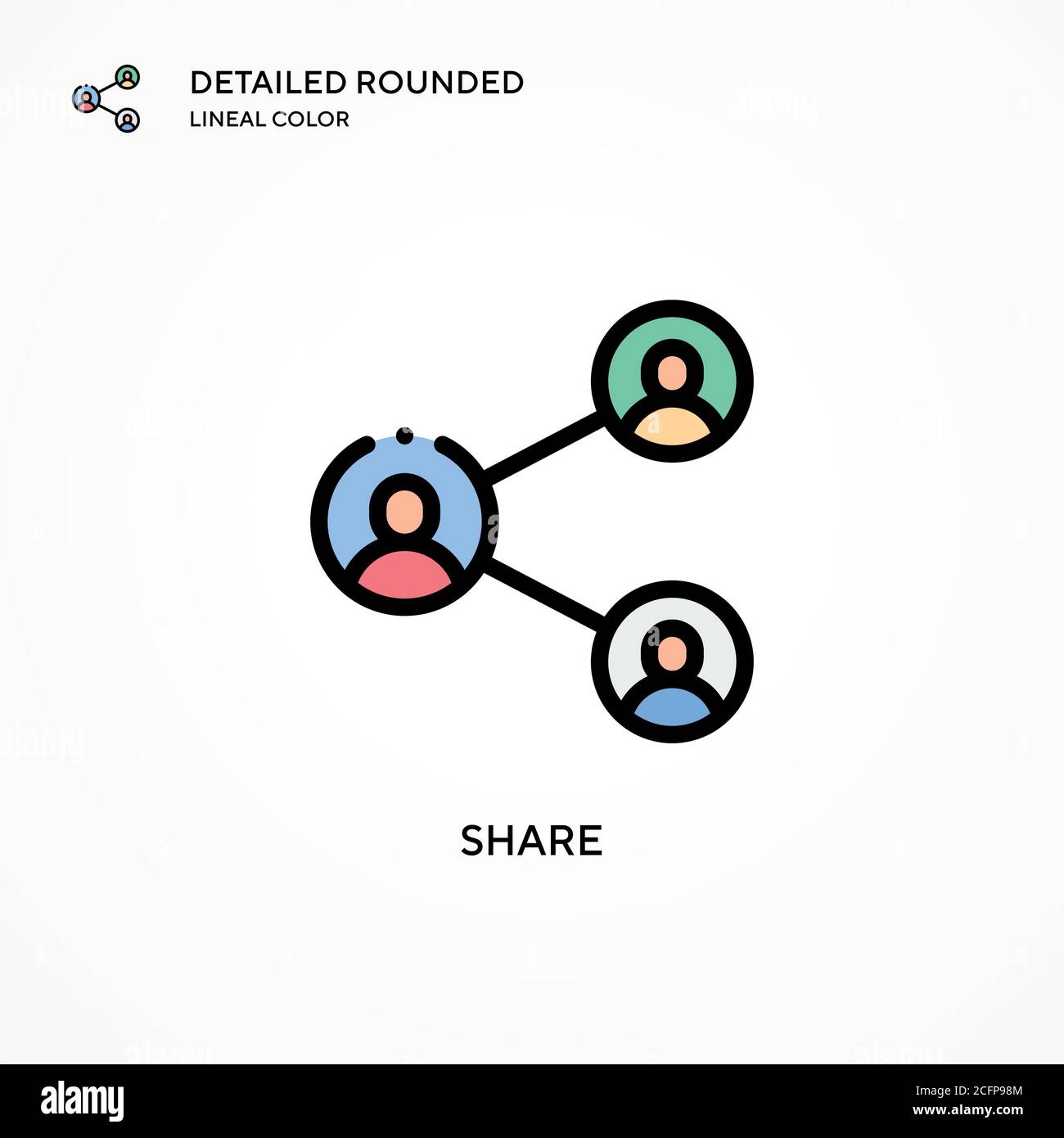 Share vector icon. Modern vector illustration concepts. Easy to edit ...