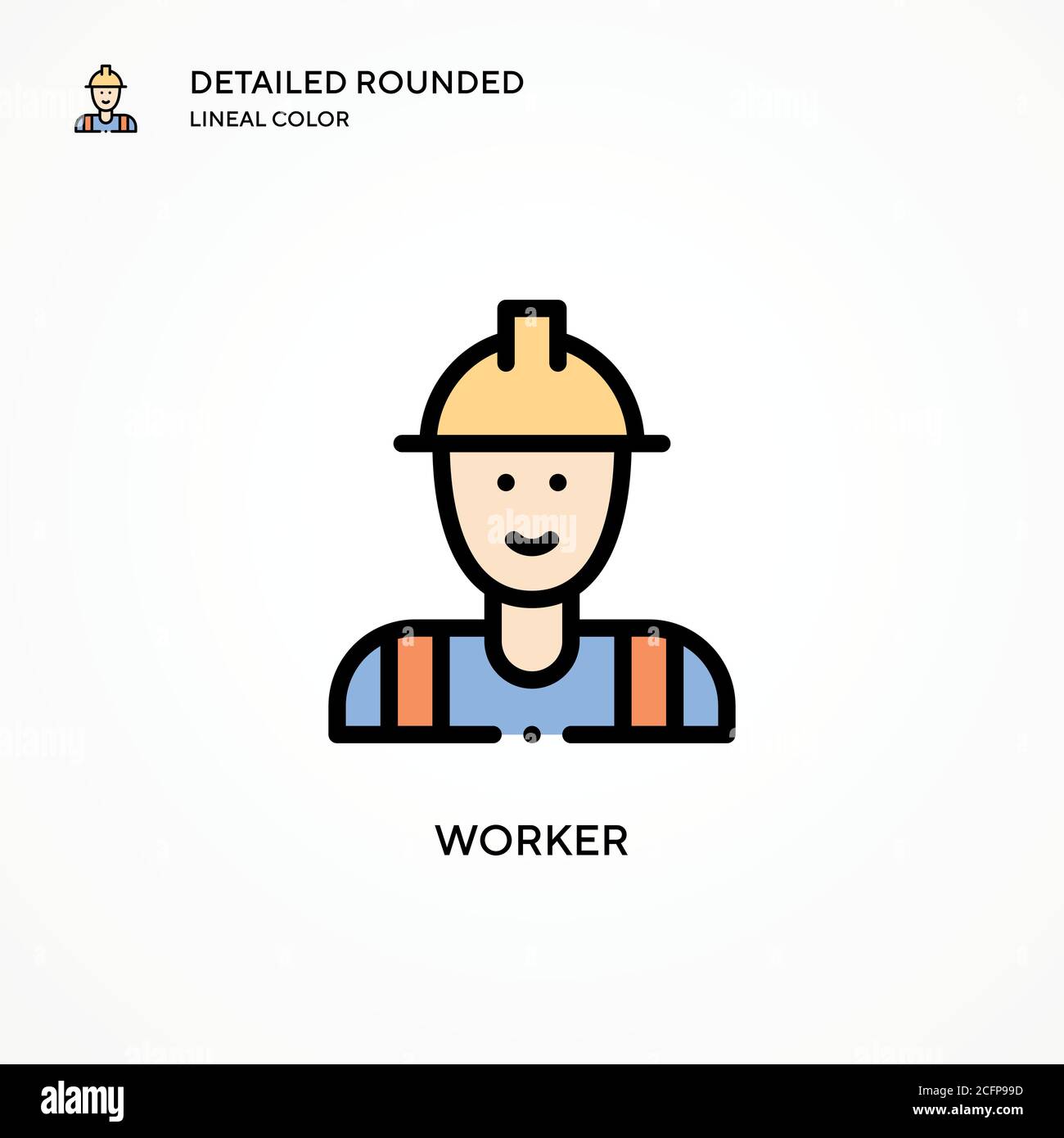 Worker vector icon. Modern vector illustration concepts. Easy to edit ...