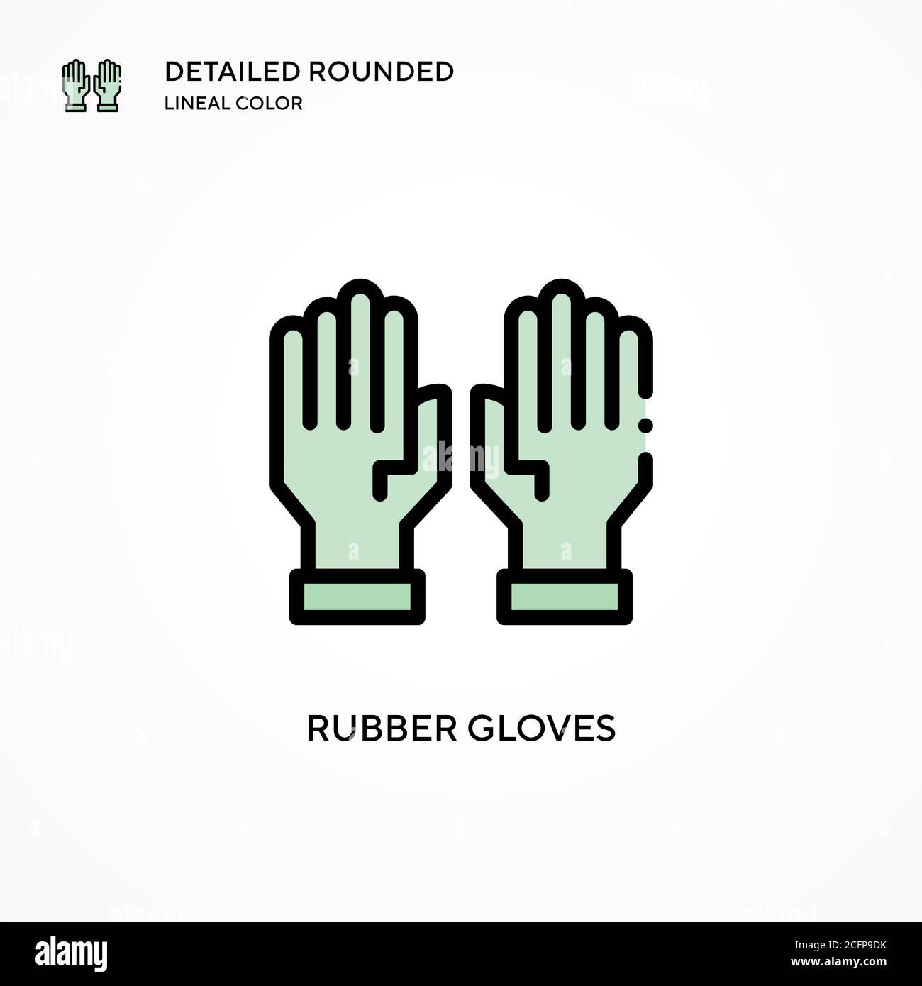 Rubber gloves vector icon. Modern vector illustration concepts. Easy to ...