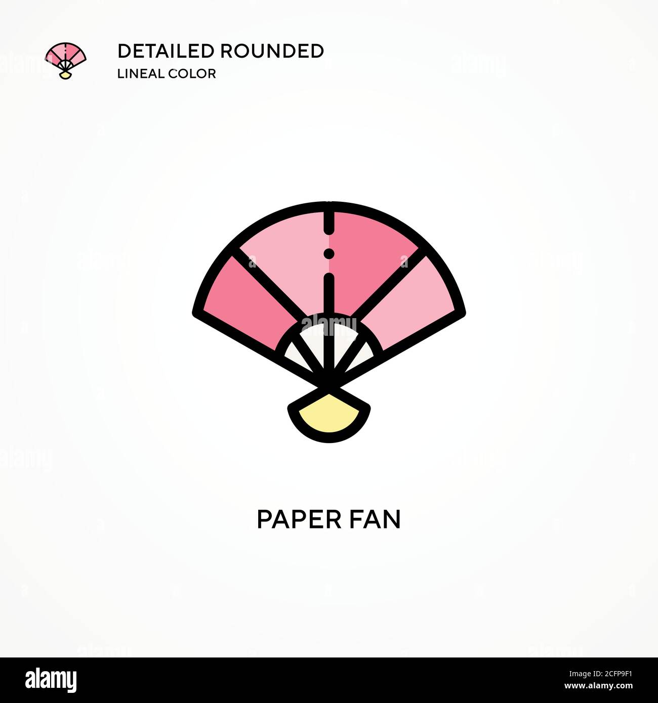 Paper fan vector icon. Modern vector illustration concepts. Easy to ...