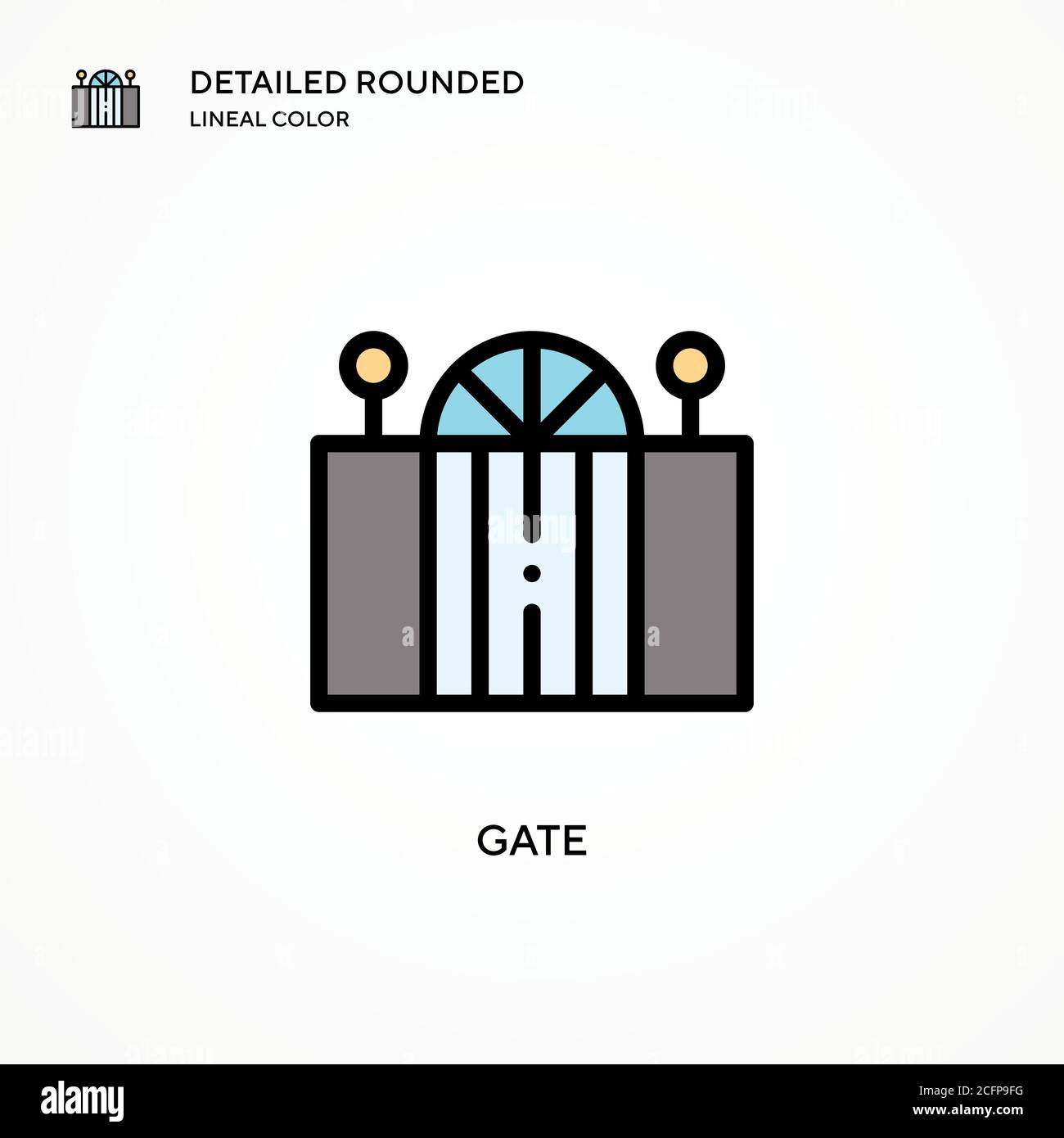 Gate vector icon. Modern vector illustration concepts. Easy to edit and ...
