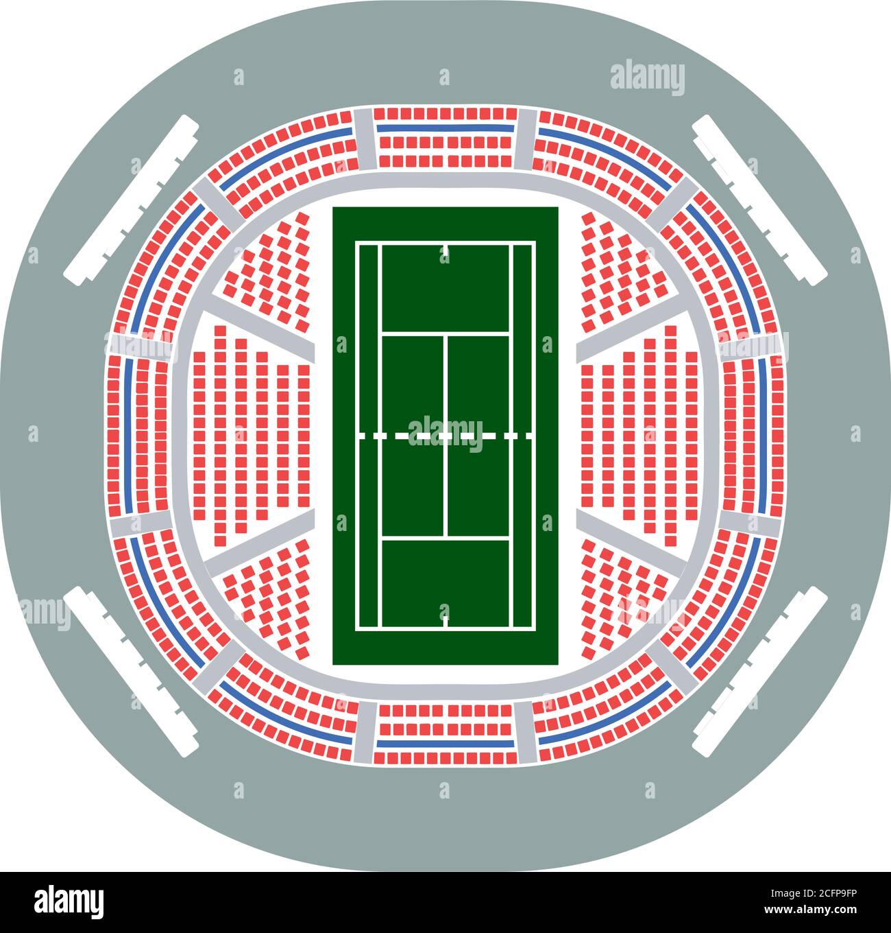 Tennis stadium aerial Stock Vector Images - Alamy