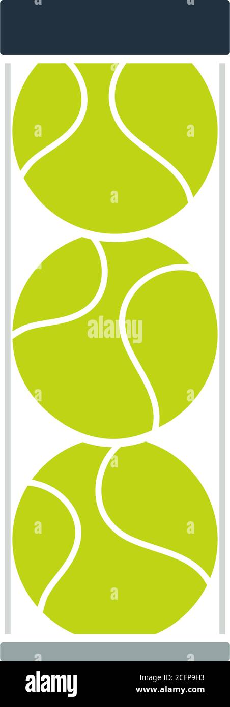 Tennis Ball Container Icon. Flat Color Design. Vector Illustration ...