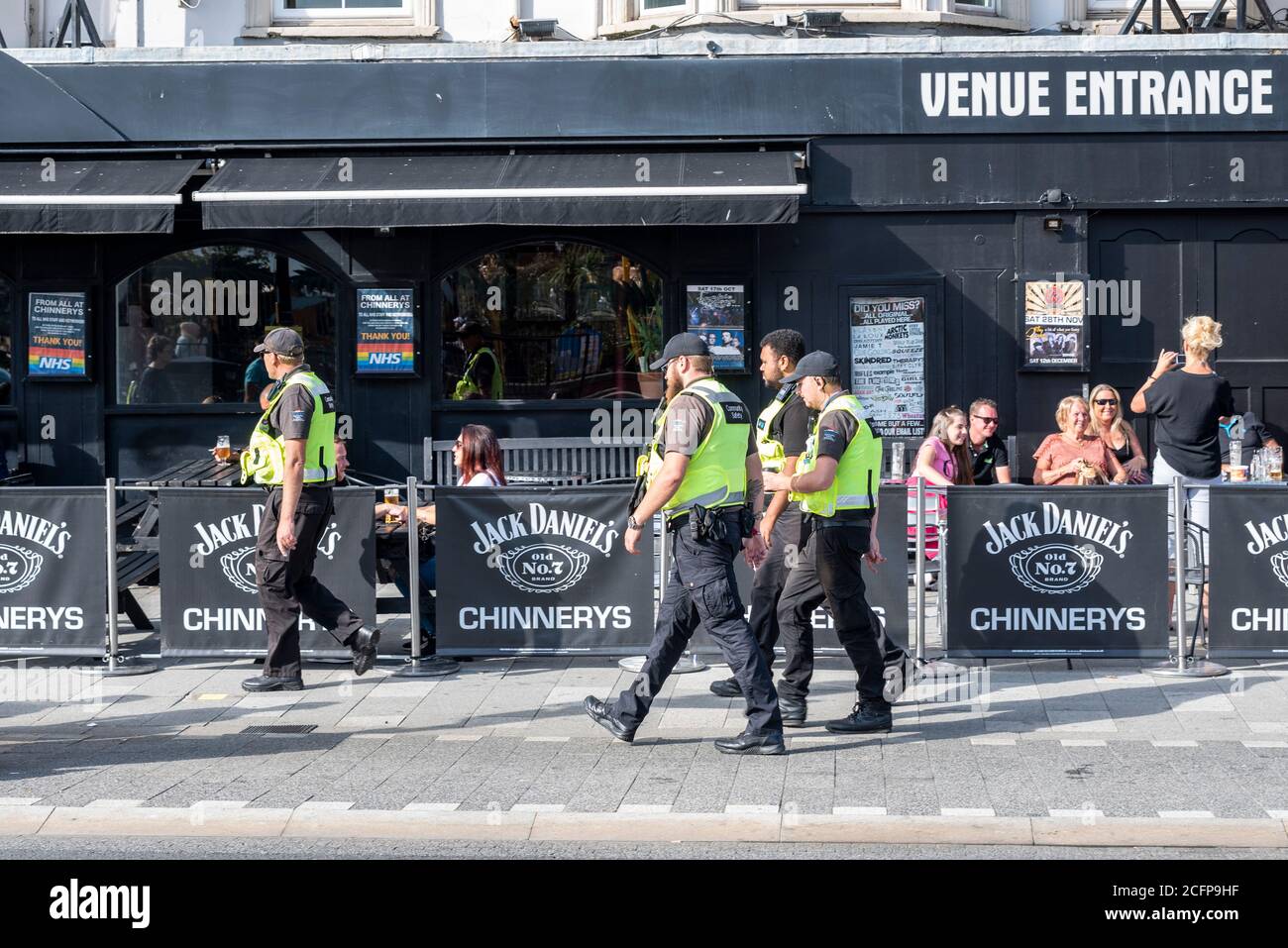 Community safety team patrolling Marine Parade on seafront at Southend ...