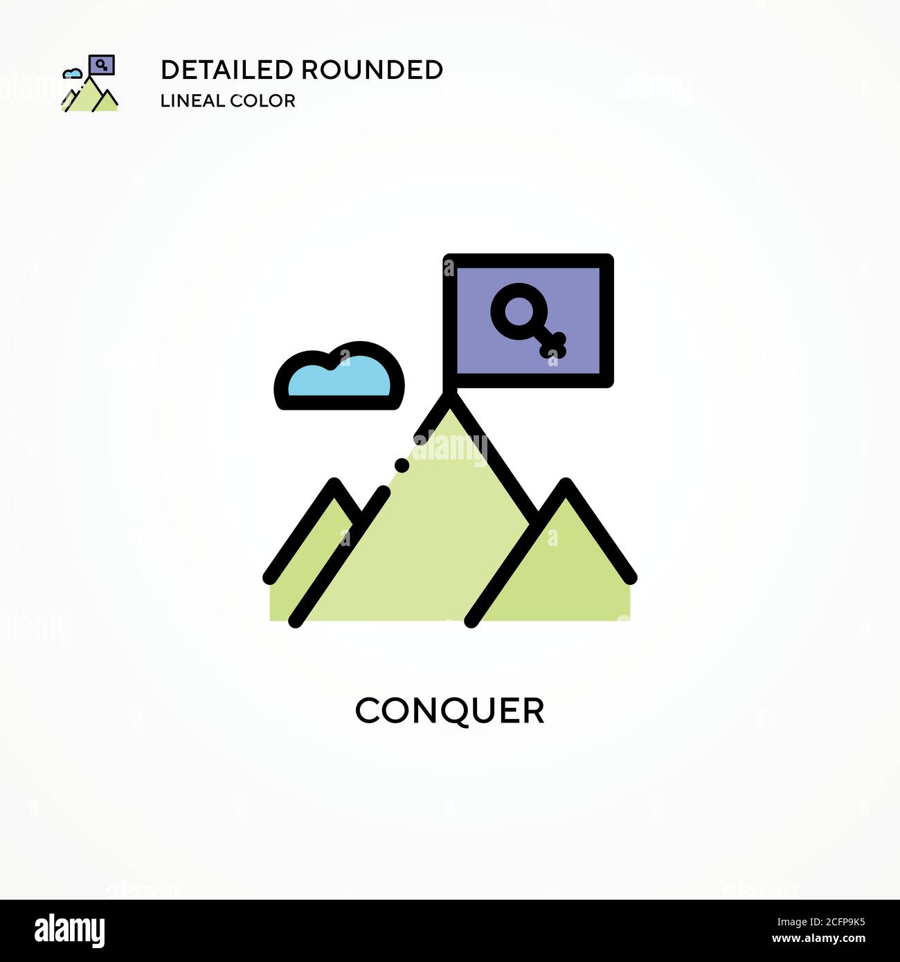 Conquer vector icon. Modern vector illustration concepts. Easy to edit ...