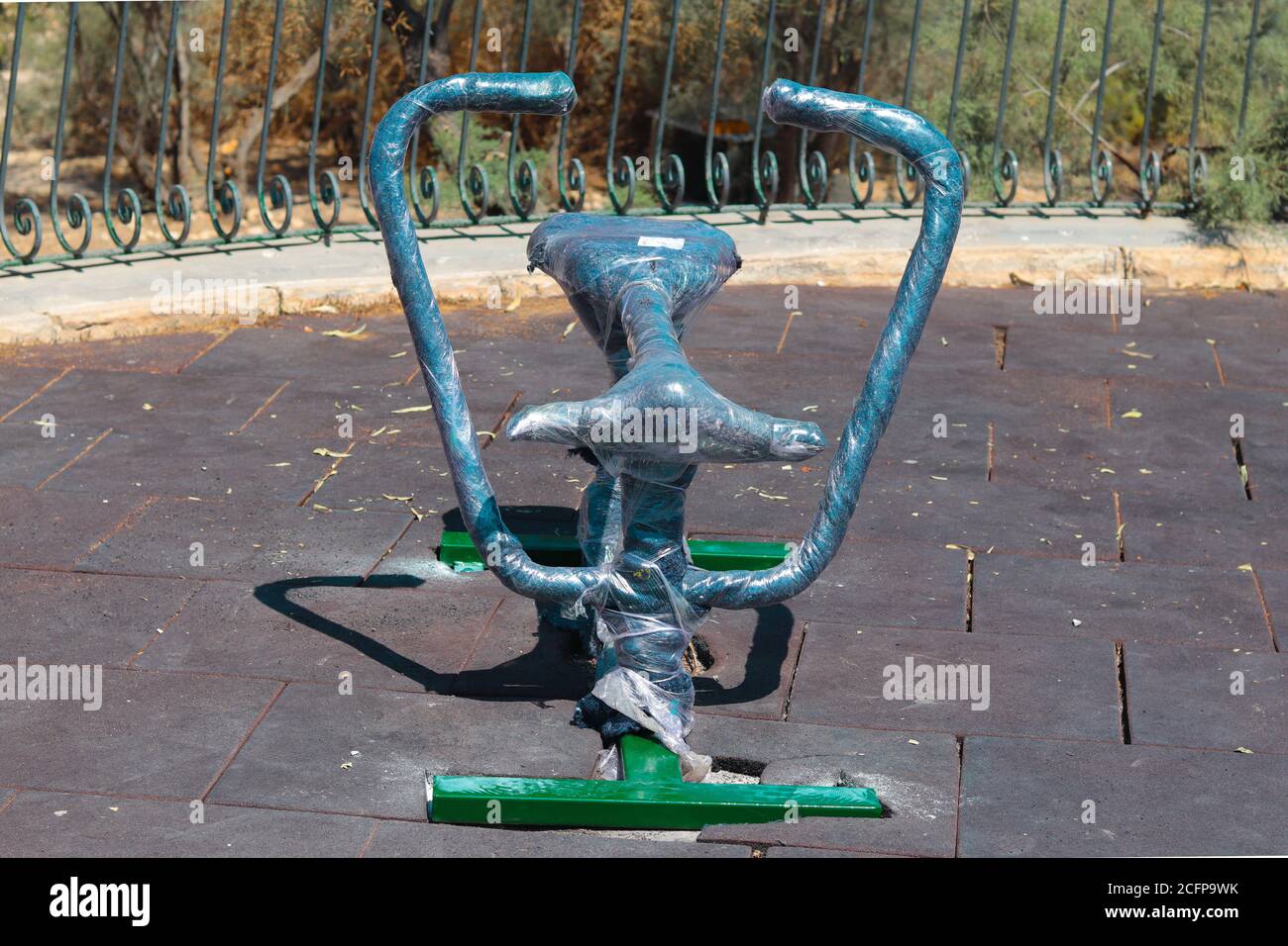 Closeup of outdoor sports equipment wrapped in plastic Stock Photo - Alamy