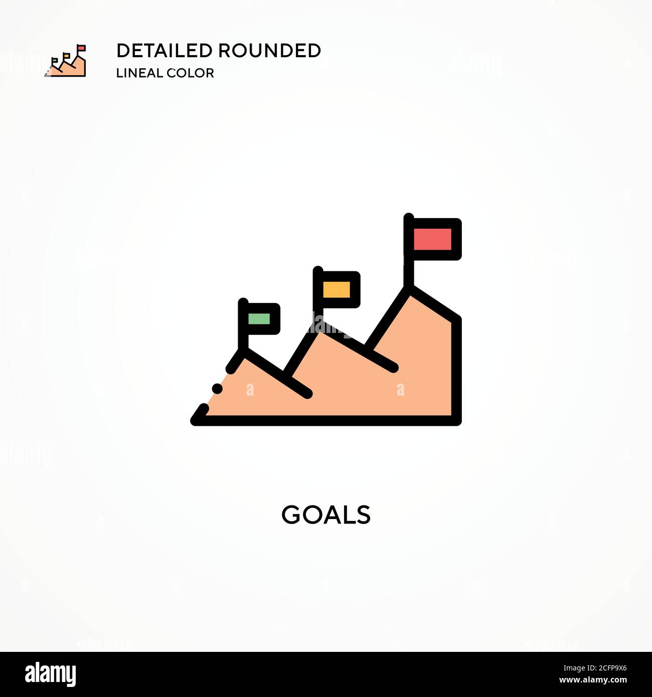 Goals vector icon. Modern vector illustration concepts. Easy to edit ...
