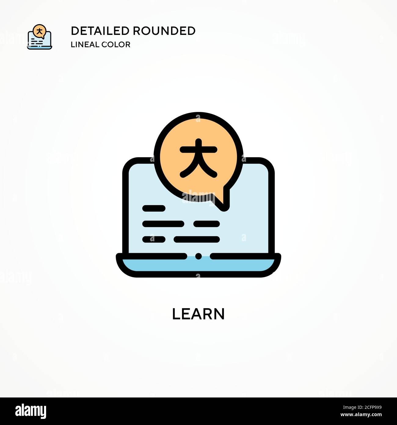 Learn vector icon. Modern vector illustration concepts. Easy to edit ...