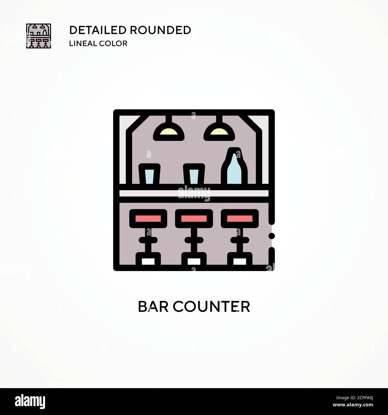 Bar counter vector icon. Modern vector illustration concepts. Easy to ...
