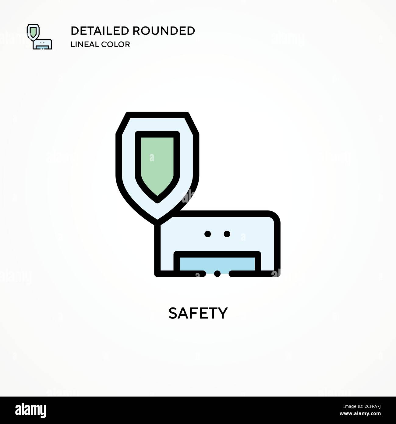 Safety vector icon. Modern vector illustration concepts. Easy to edit ...