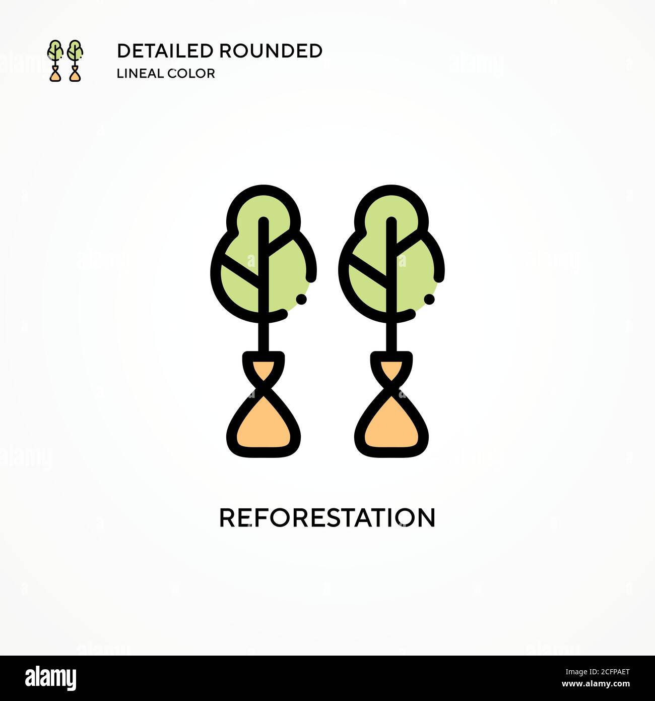 Reforestation vector icon. Modern vector illustration concepts. Easy to ...
