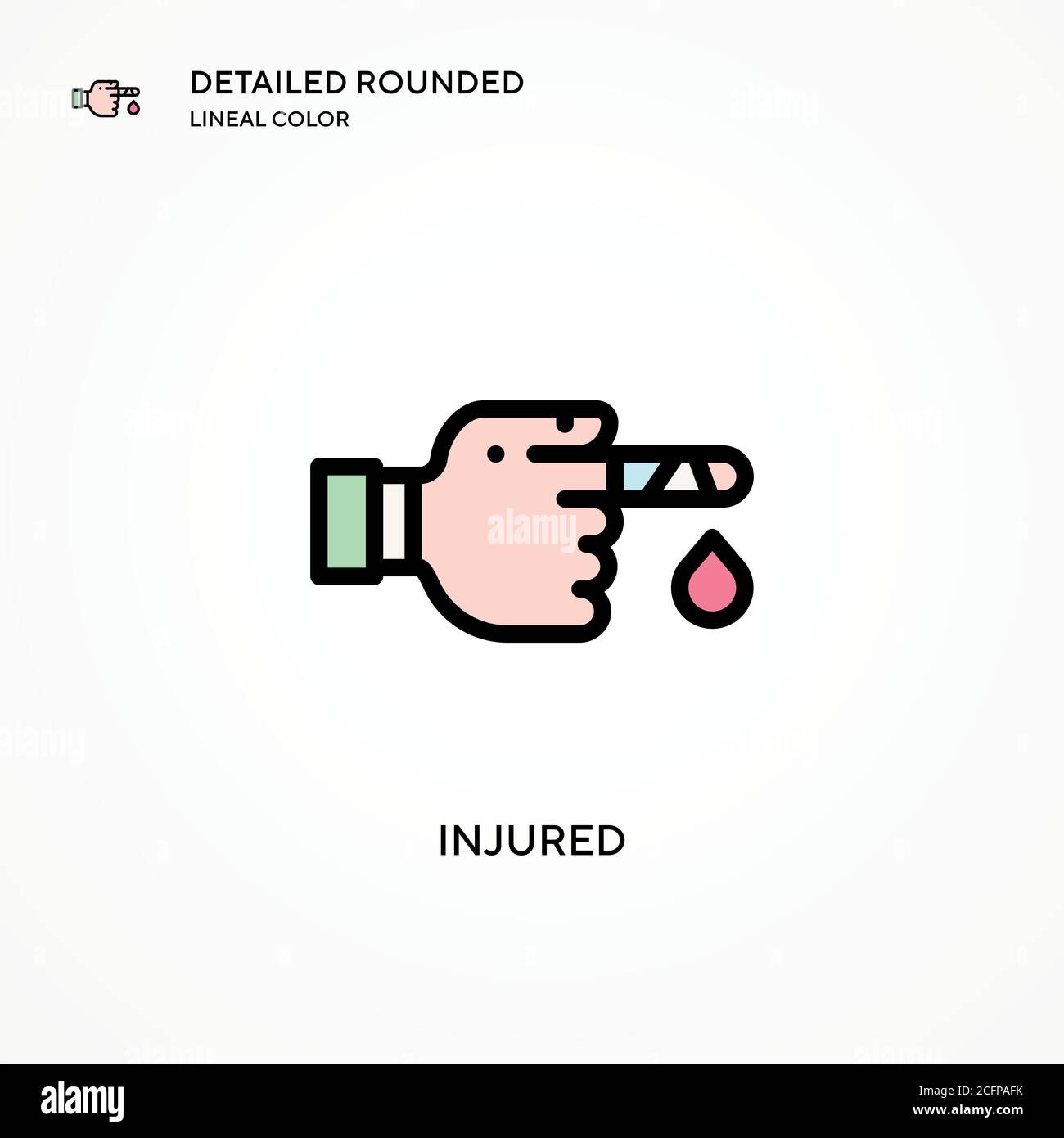 Injured vector icon. Modern vector illustration concepts. Easy to edit ...