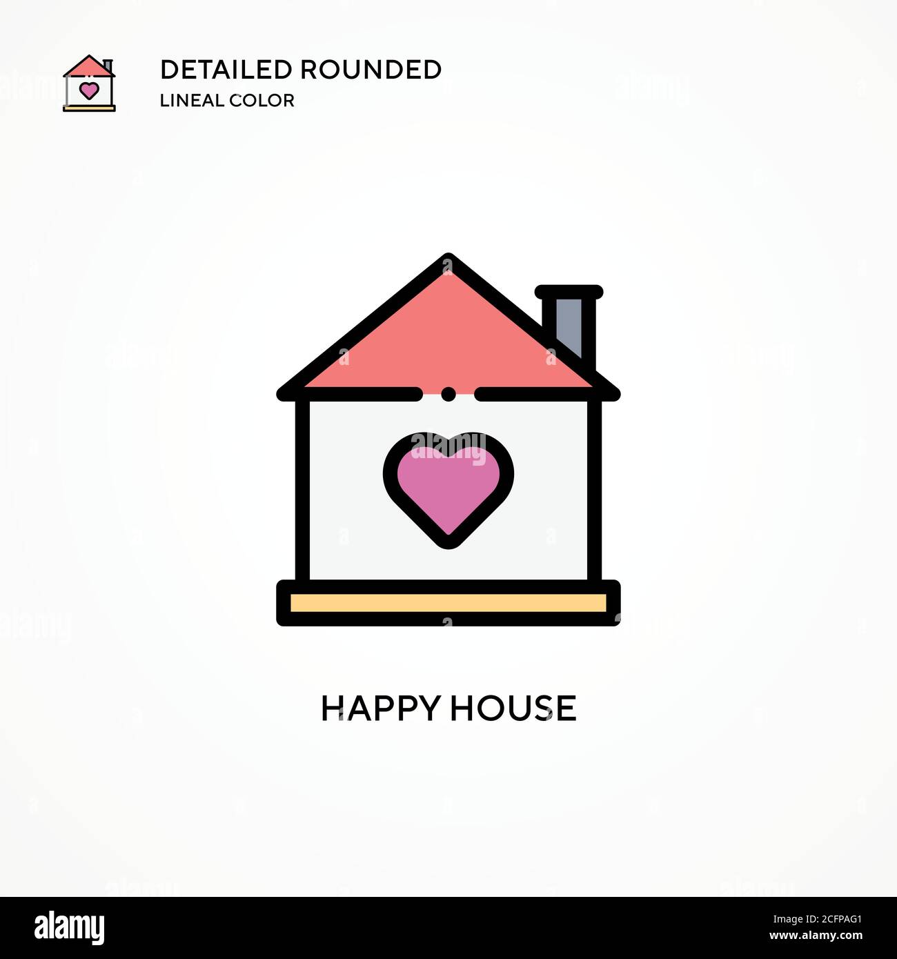 Happy house vector icon. Modern vector illustration concepts. Easy to ...