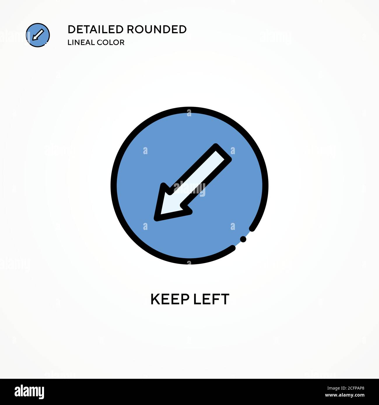 Keep left vector icon. Modern vector illustration concepts. Easy to ...