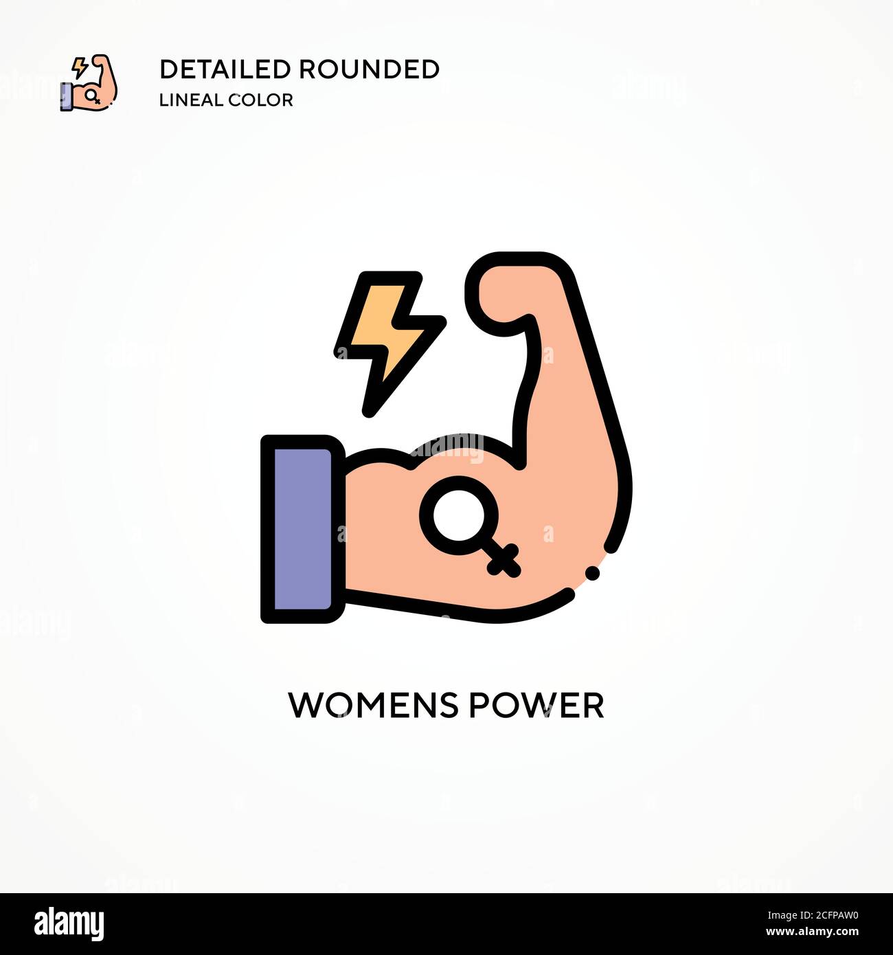 Womens power vector icon. Modern vector illustration concepts. Easy to ...