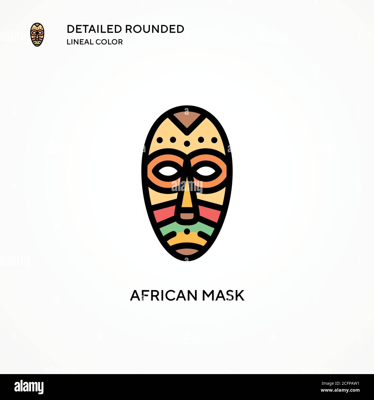 African mask vector icon. Modern vector illustration concepts. Easy to ...