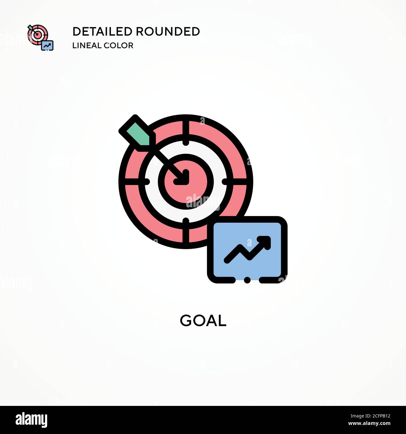 Goal vector icon. Modern vector illustration concepts. Easy to edit and ...