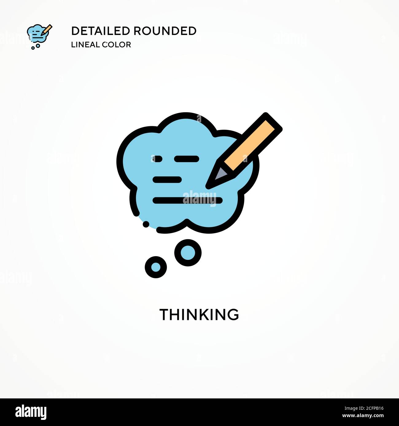 Thinking vector icon. Modern vector illustration concepts. Easy to edit ...