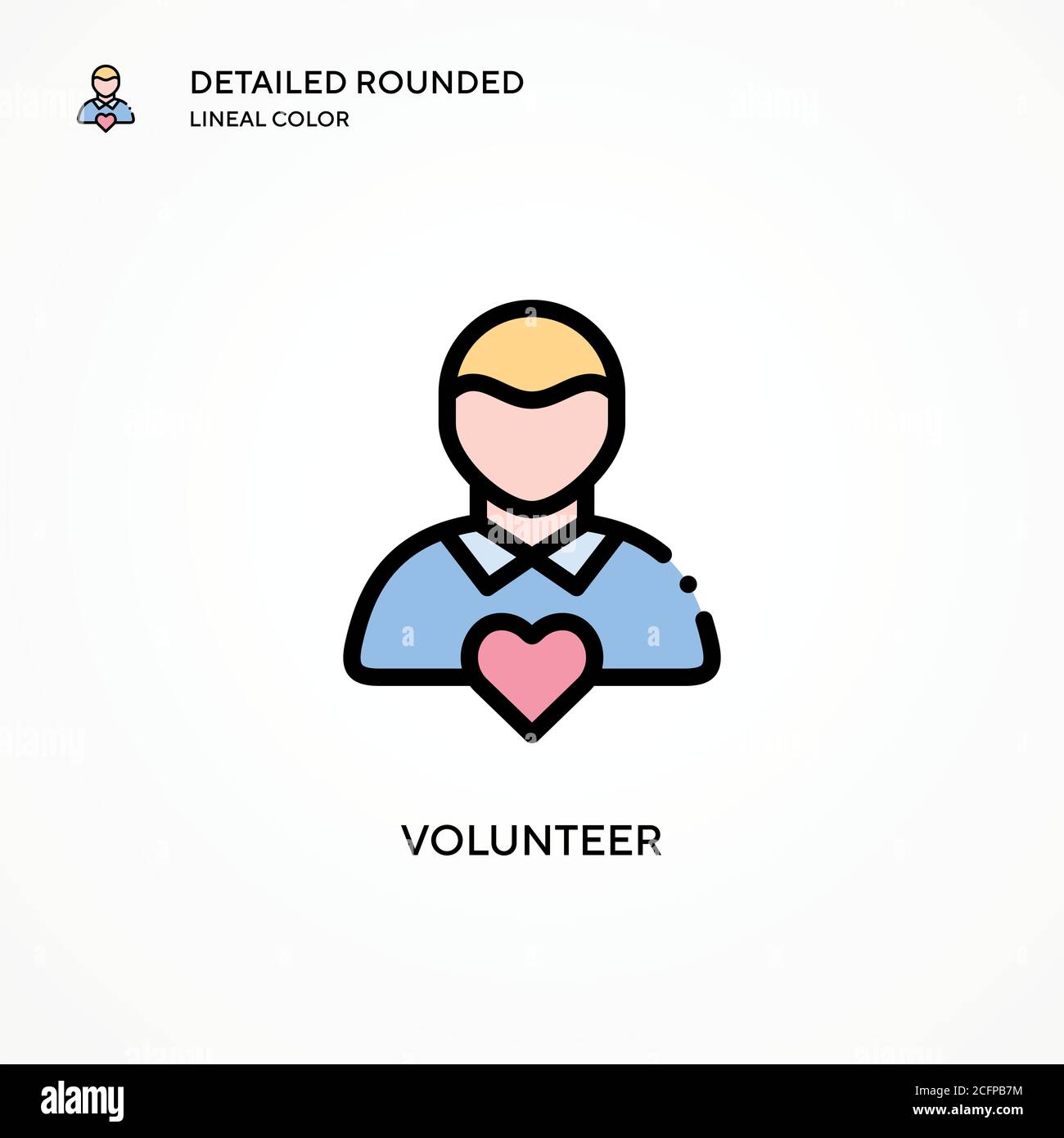 Volunteer vector icon. Modern vector illustration concepts. Easy to ...