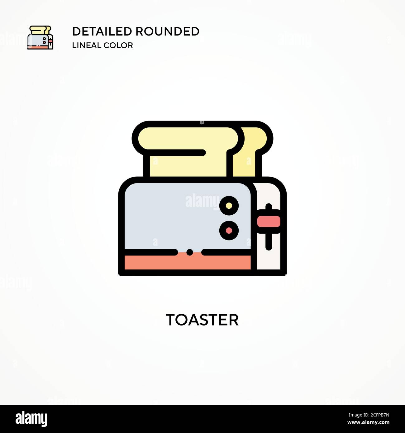 Toaster vector icon. Modern vector illustration concepts. Easy to edit ...
