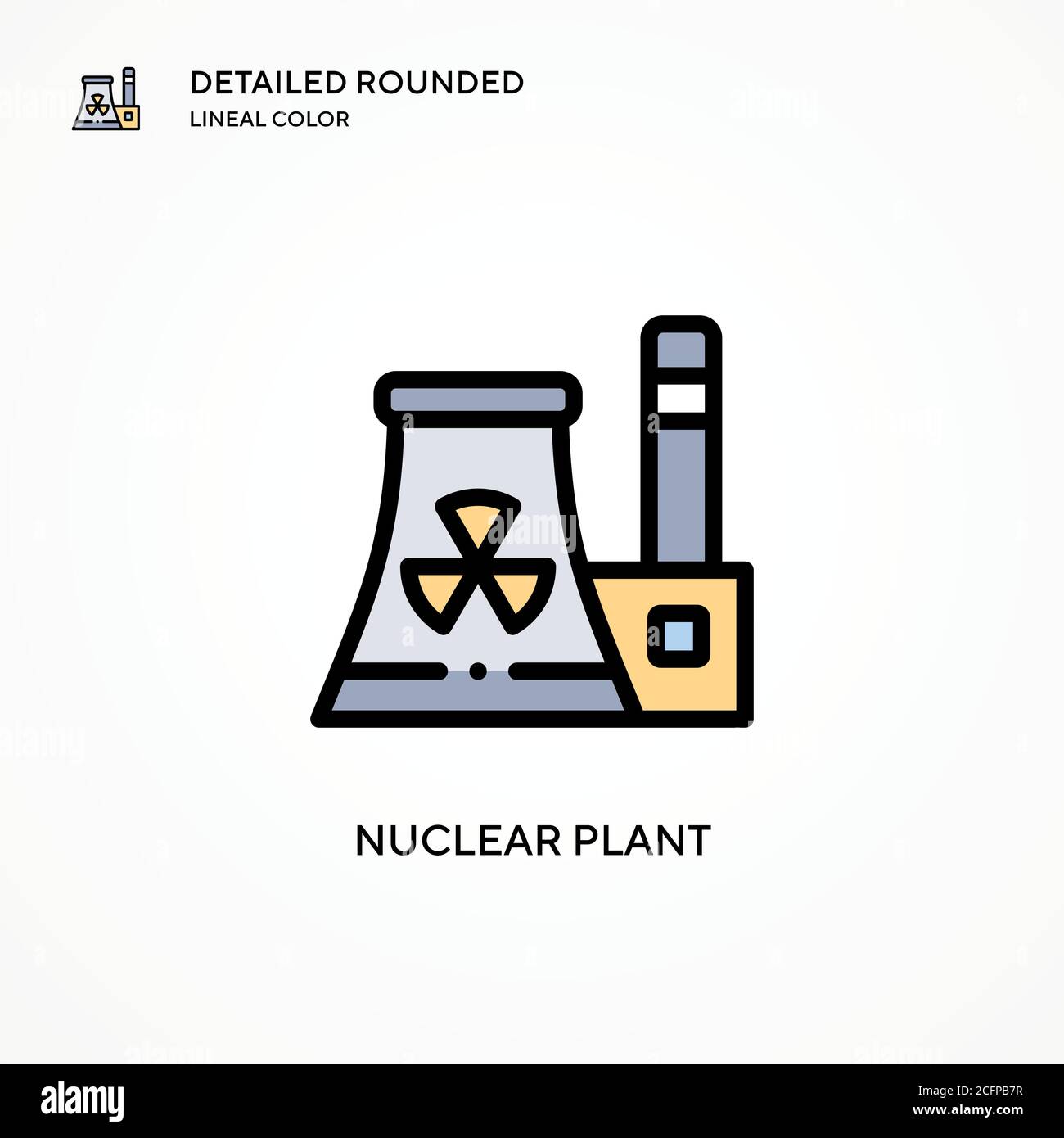 Nuclear plant vector icon. Modern vector illustration concepts. Easy to ...