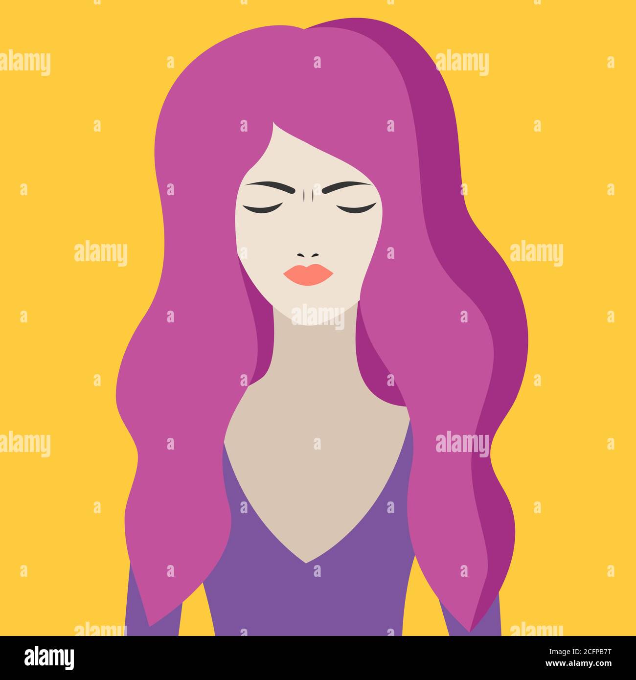 Unhappy girl, borderline personality disorder, sad woman with ...