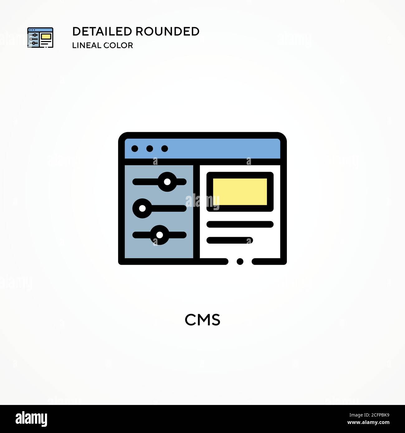 Cms vector icon. Modern vector illustration concepts. Easy to edit and ...