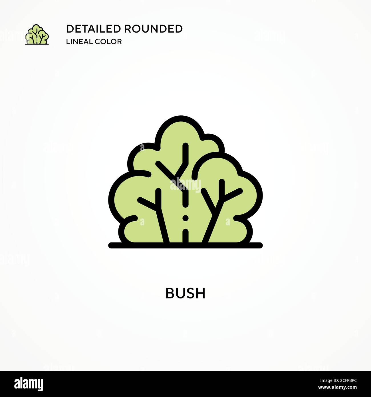 Bush vector icon. Modern vector illustration concepts. Easy to edit and ...