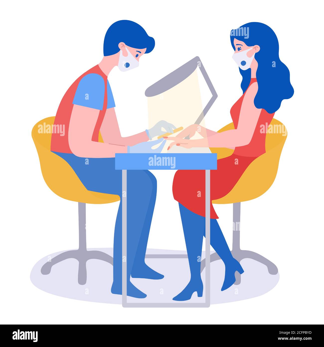 Nail salon mask Stock Vector Images - Alamy