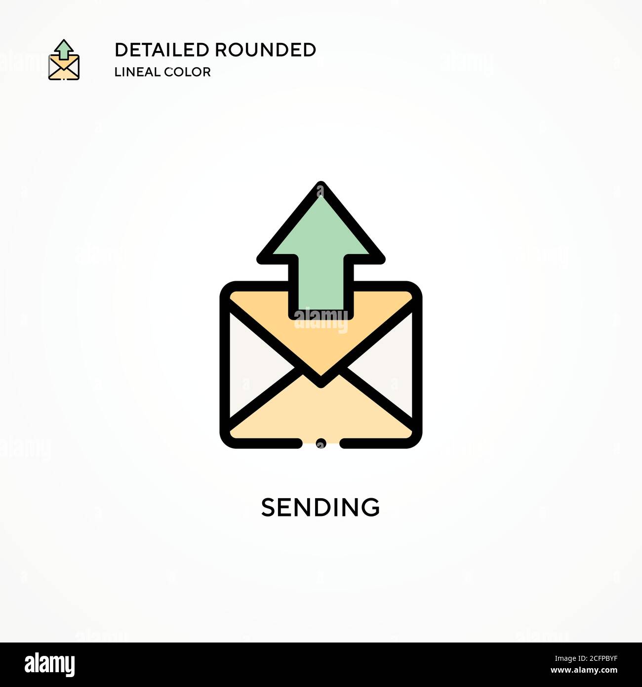 Sending vector icon. Modern vector illustration concepts. Easy to edit ...