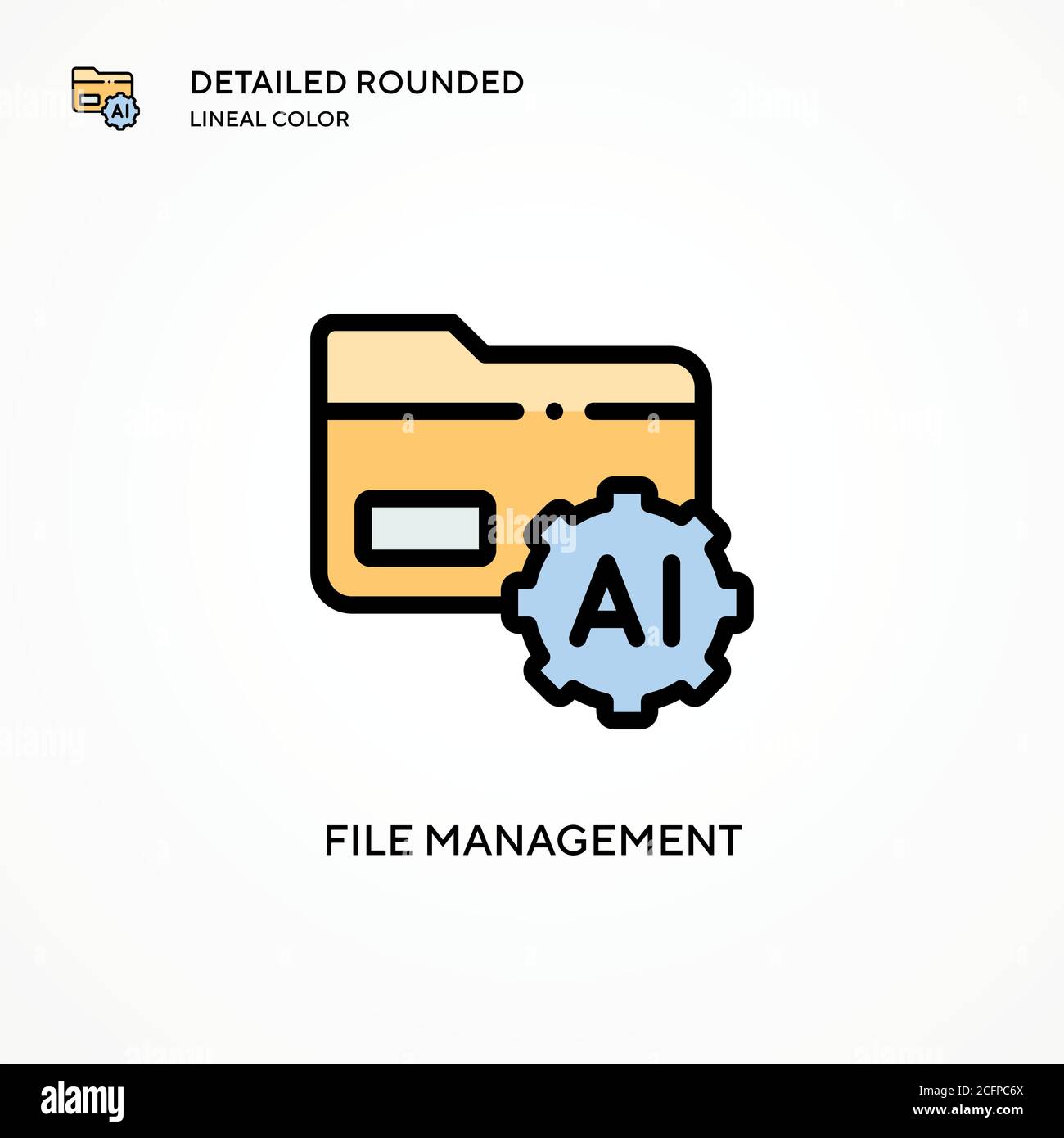 File management vector icon. Modern vector illustration concepts. Easy ...
