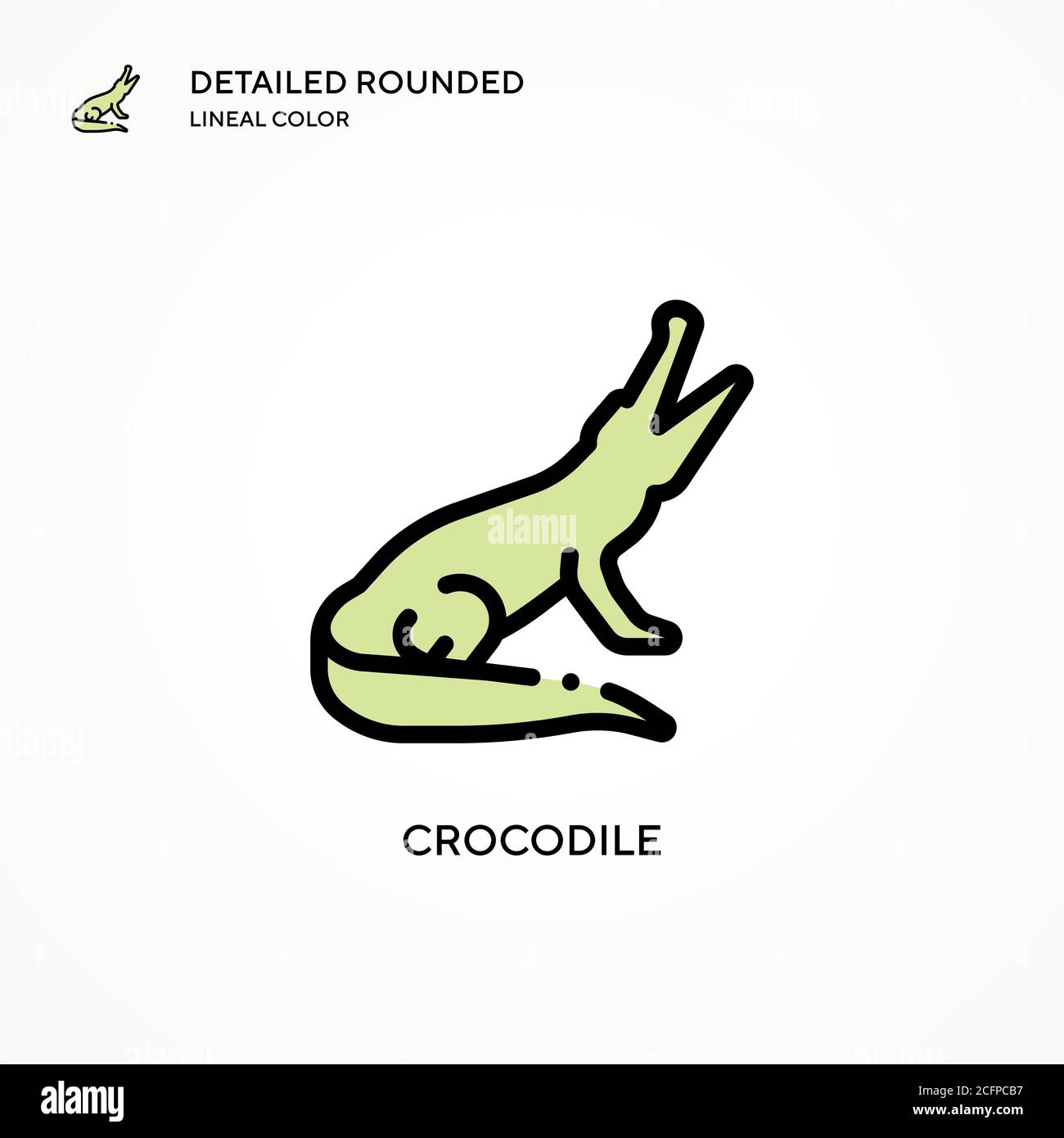 Crocodile vector icon. Modern vector illustration concepts. Easy to ...