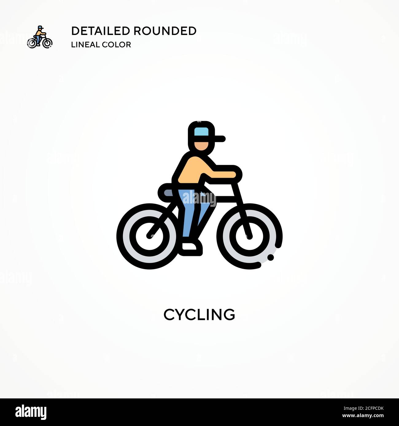 Cycling vector icon. Modern vector illustration concepts. Easy to edit ...