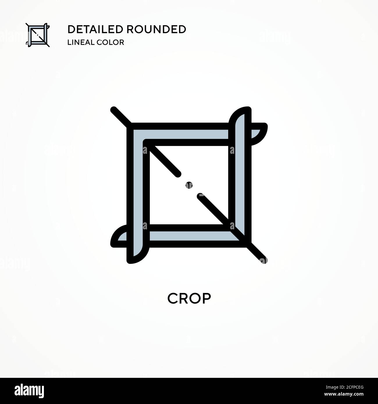Crop vector icon. Modern vector illustration concepts. Easy to edit and ...