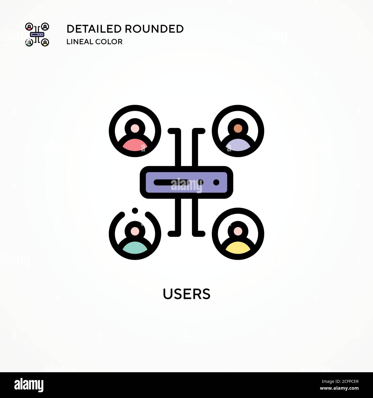 Users vector icon. Modern vector illustration concepts. Easy to edit ...