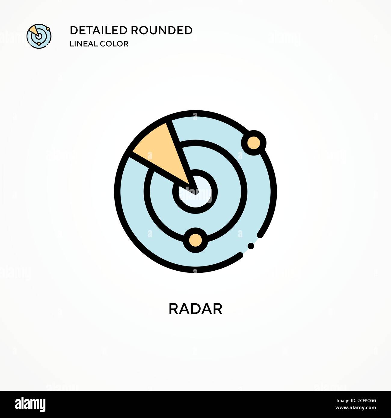 Radar vector icon. Modern vector illustration concepts. Easy to edit ...