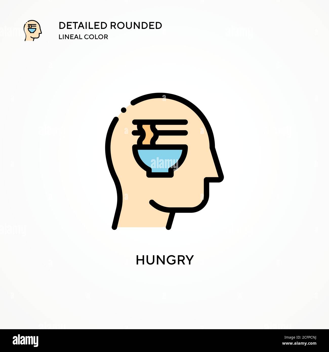 Hungry vector icon. Modern vector illustration concepts. Easy to edit ...