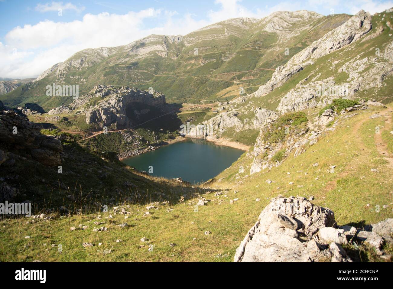 Mountain lake in León, Spain Stock Photo - Alamy