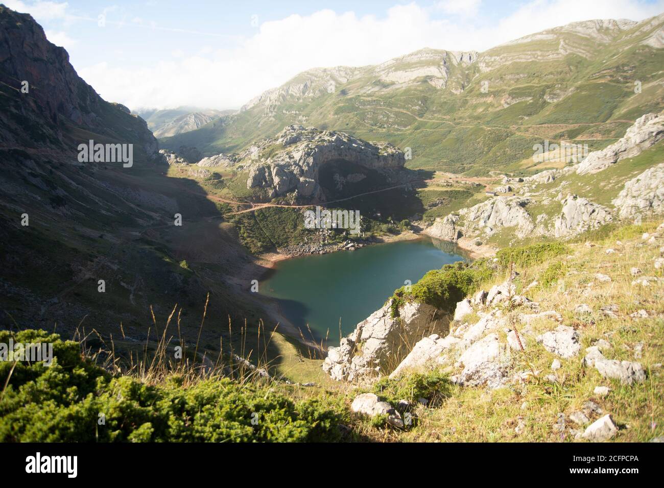 Mountain lake in León, Spain Stock Photo - Alamy